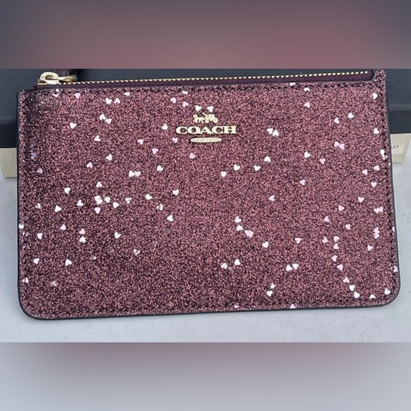 Coach | Bags | Coach Star Glitter Sparkle Hearts Corner Top Zip ...